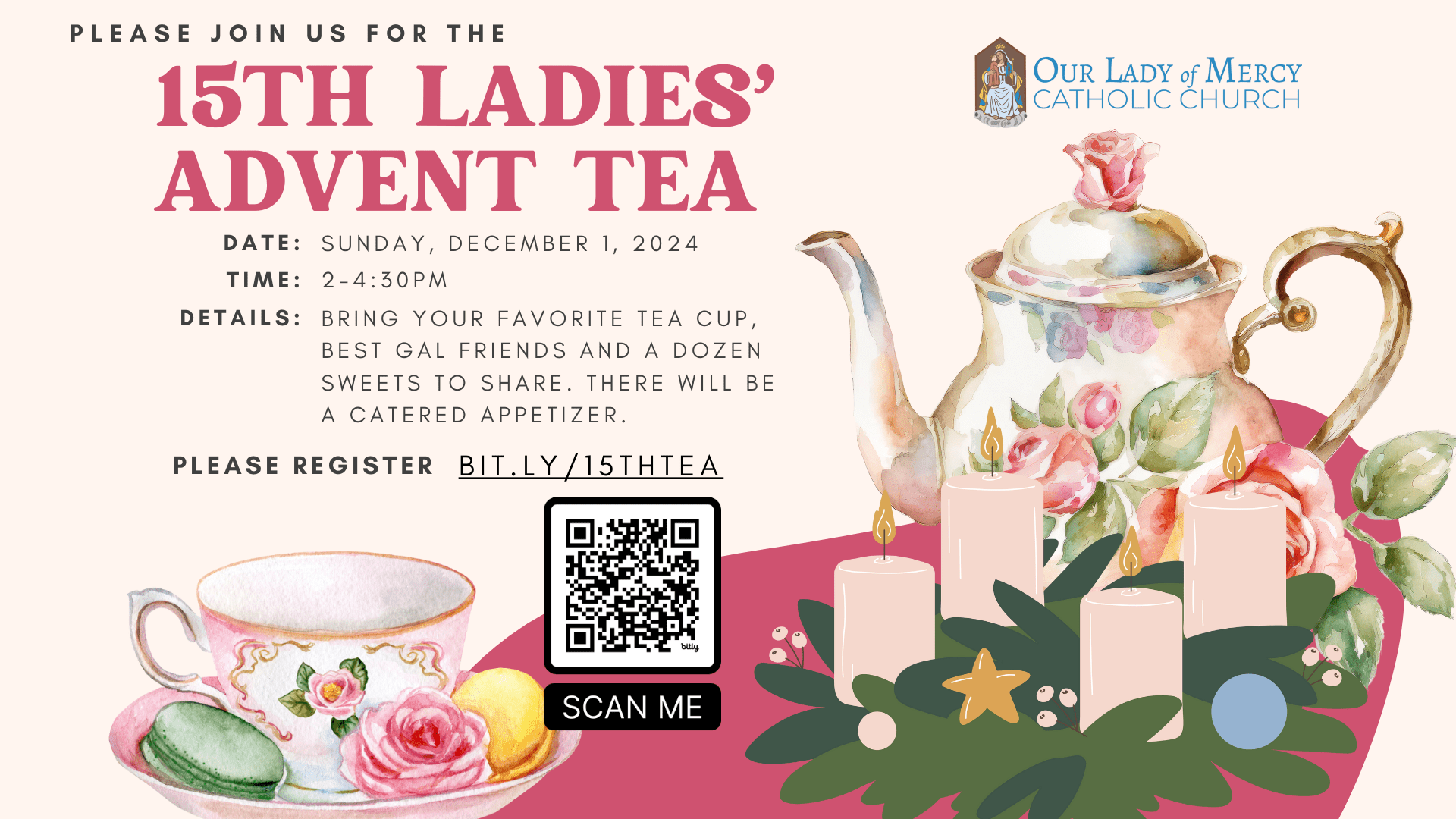 15th Annual Ladies Advent Tea – Our Lady of Mercy