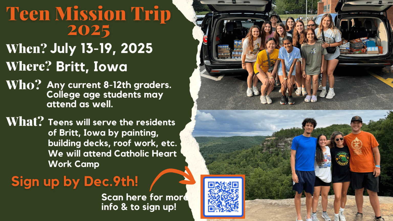 Sign Up for the 2025 Teen Mission Trip! – Our Lady of Mercy