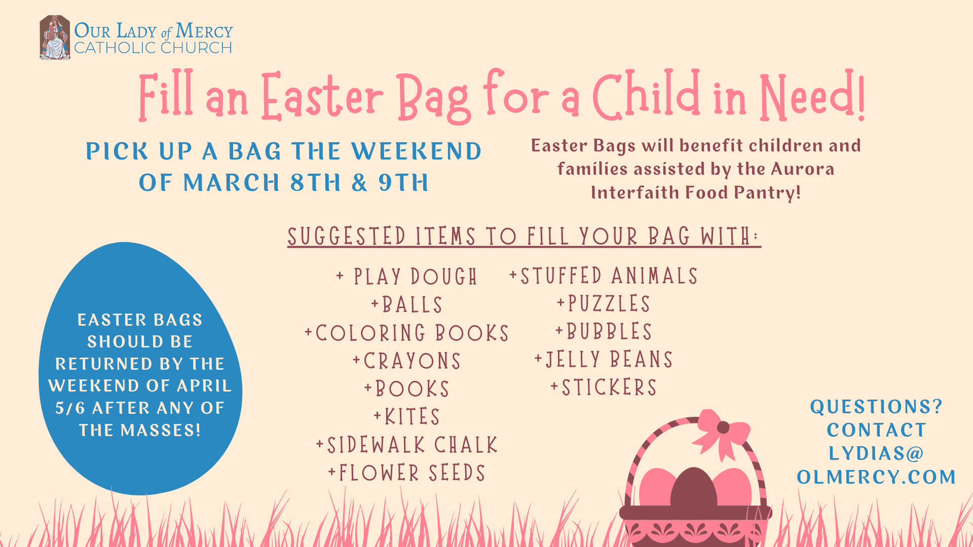 Fill an Easter Bag for a Child in Need! – Our Lady of Mercy