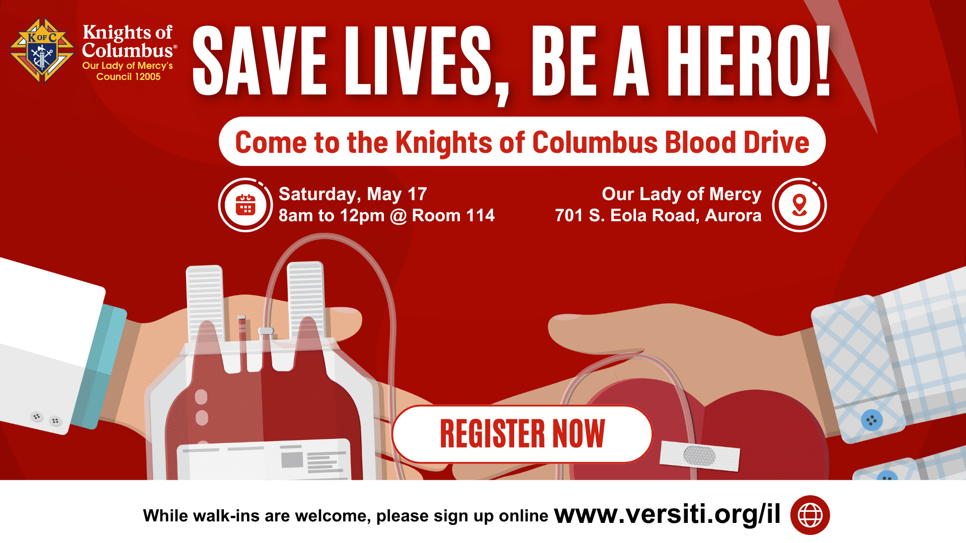 Knights of Columbus Blood Drive 5/17 – Our Lady of Mercy
