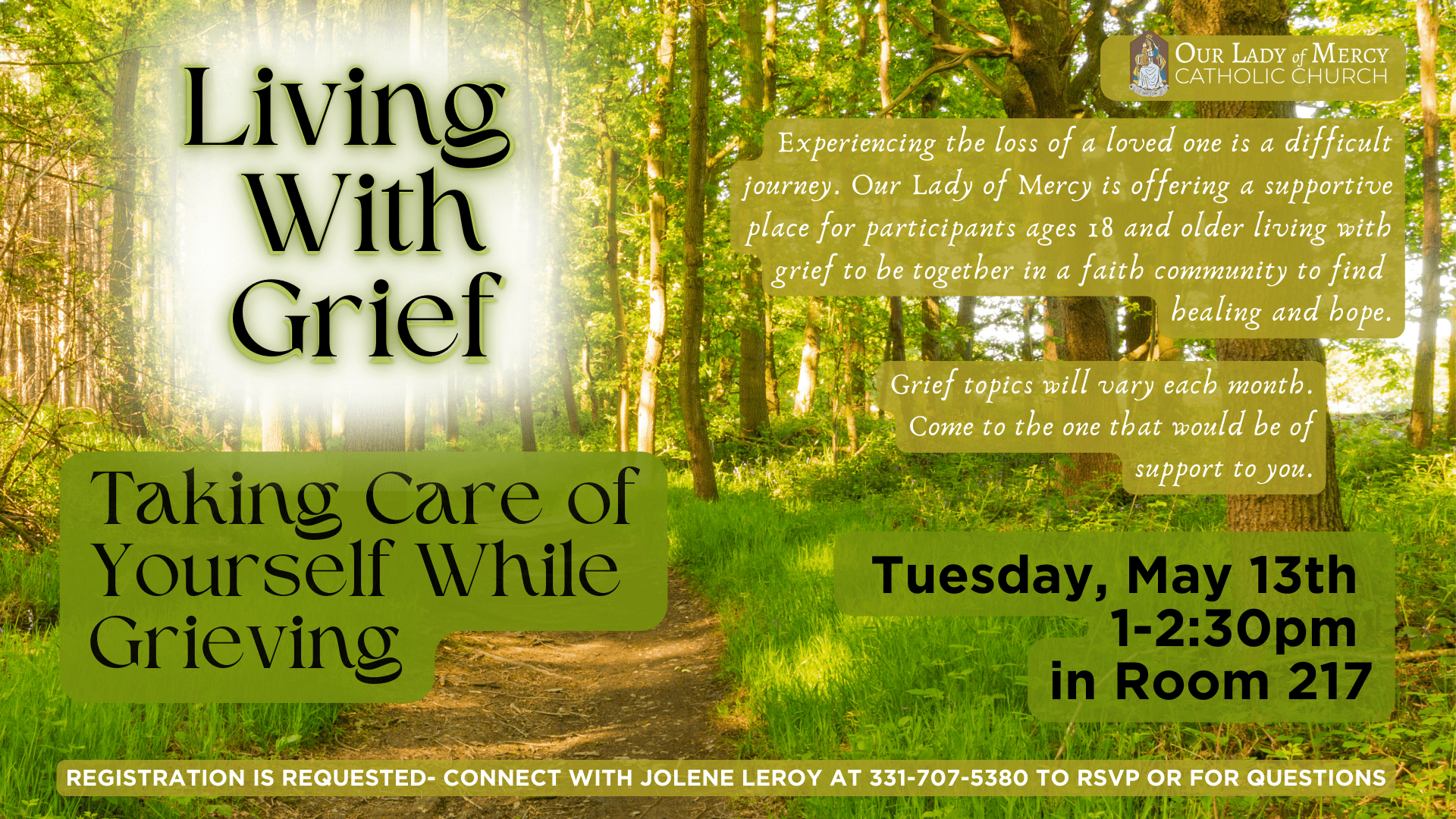 Grief Support Group 5/13 – Our Lady of Mercy