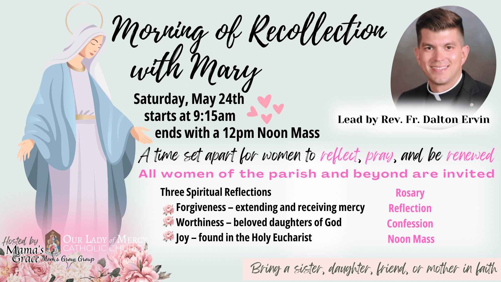 Morning of Recollection with Mary 5/24 – Our Lady of Mercy