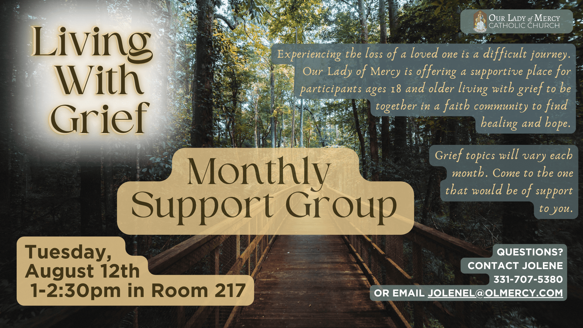 Grief Ministry – 8/12 – Our Lady of Mercy