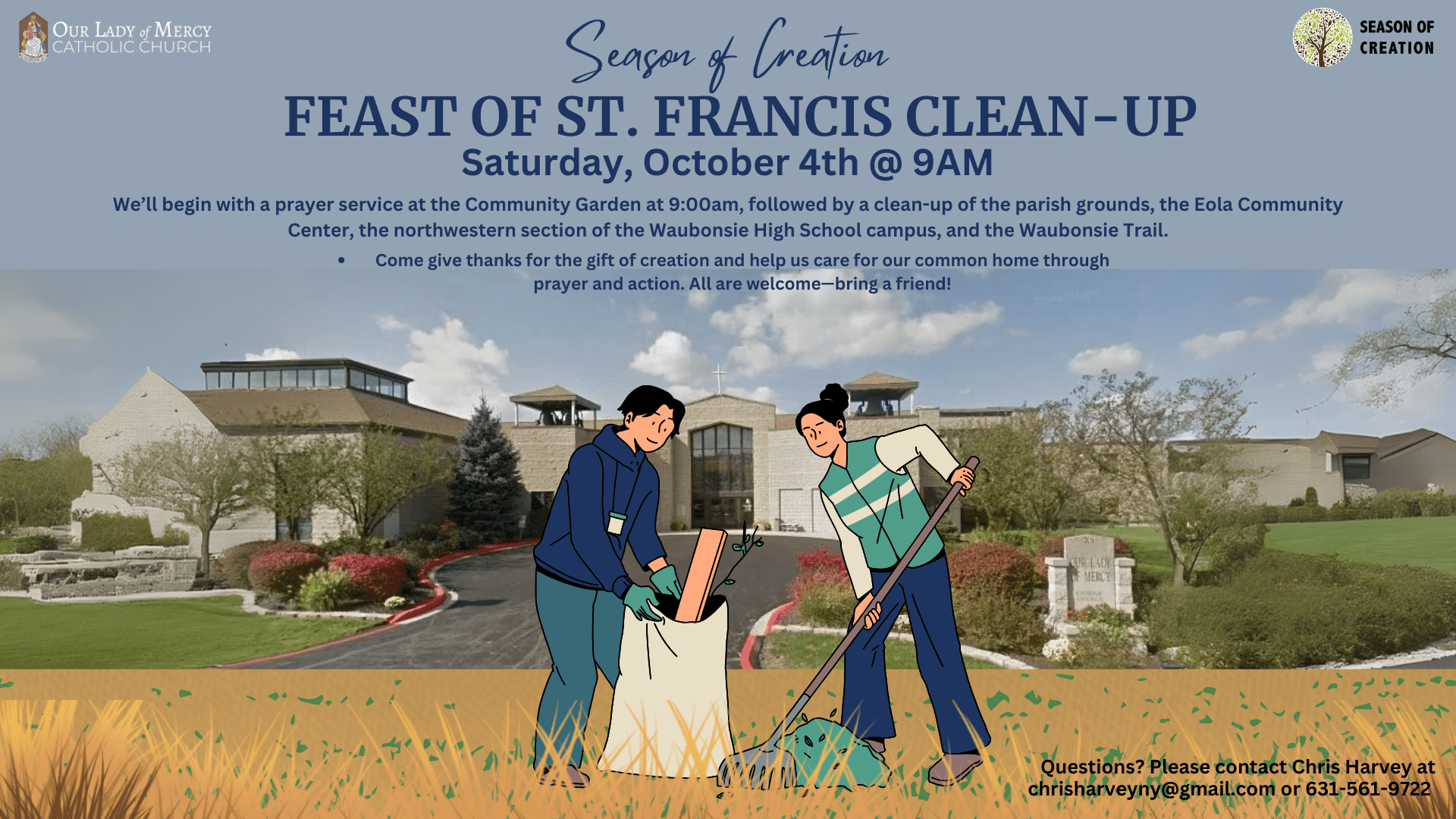 Care of Creation – Feast of St. Francis Clean-Up – 10/4 – Our Lady of Mercy
