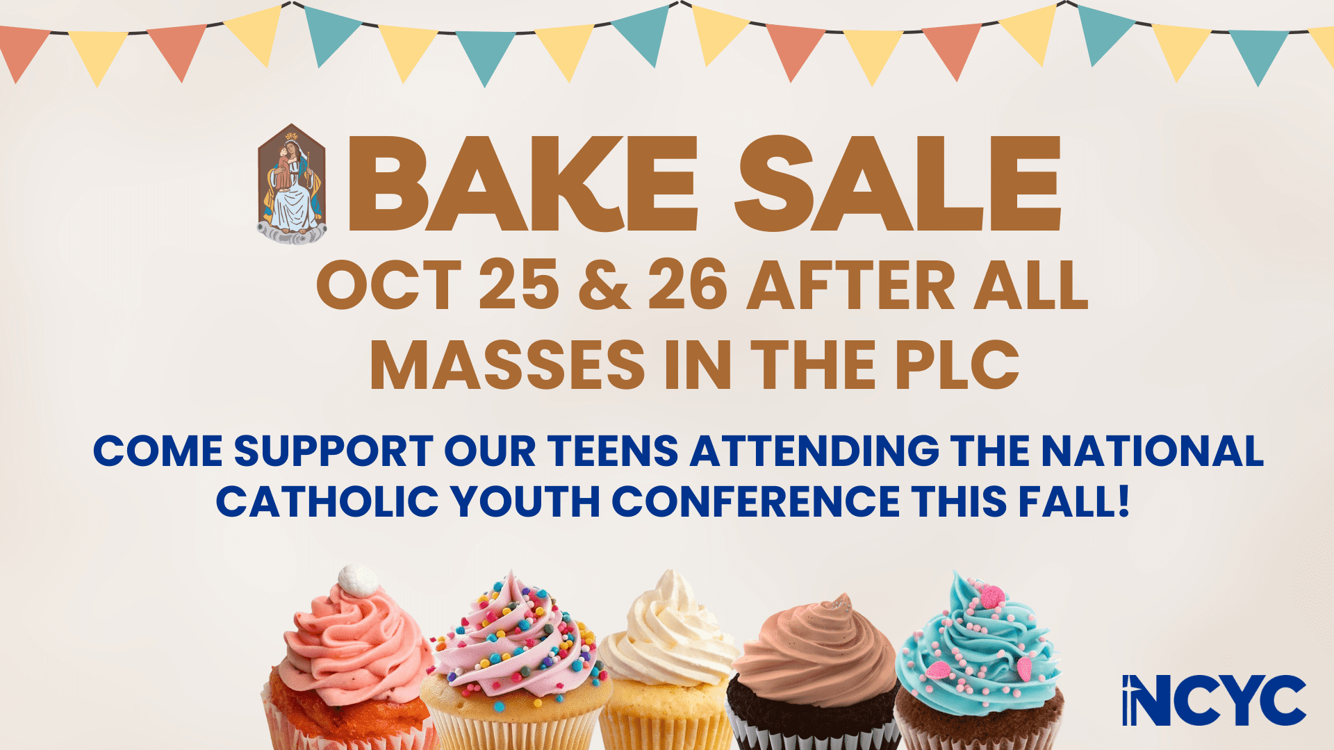 Bake Sale – 10/25 & 10/26 – Our Lady of Mercy